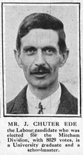 James Chuter Ede, Mitcham MP in 1923 | Mitcham History Notes