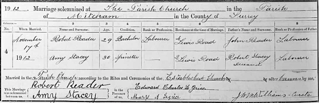 Gunner Robert Reader | Mitcham History Notes
