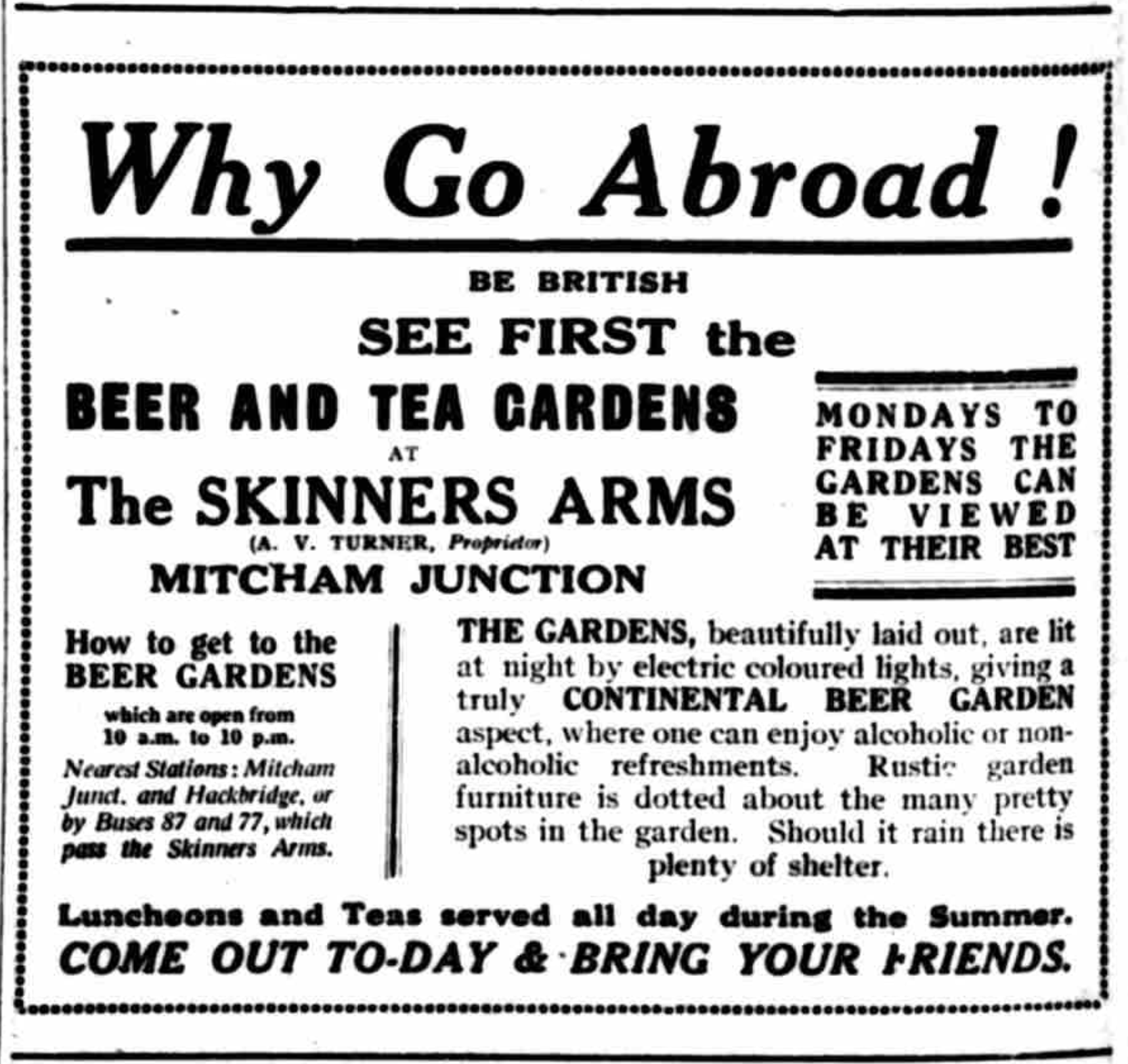 Skinners Arms, Beddington Corner | Mitcham History Notes