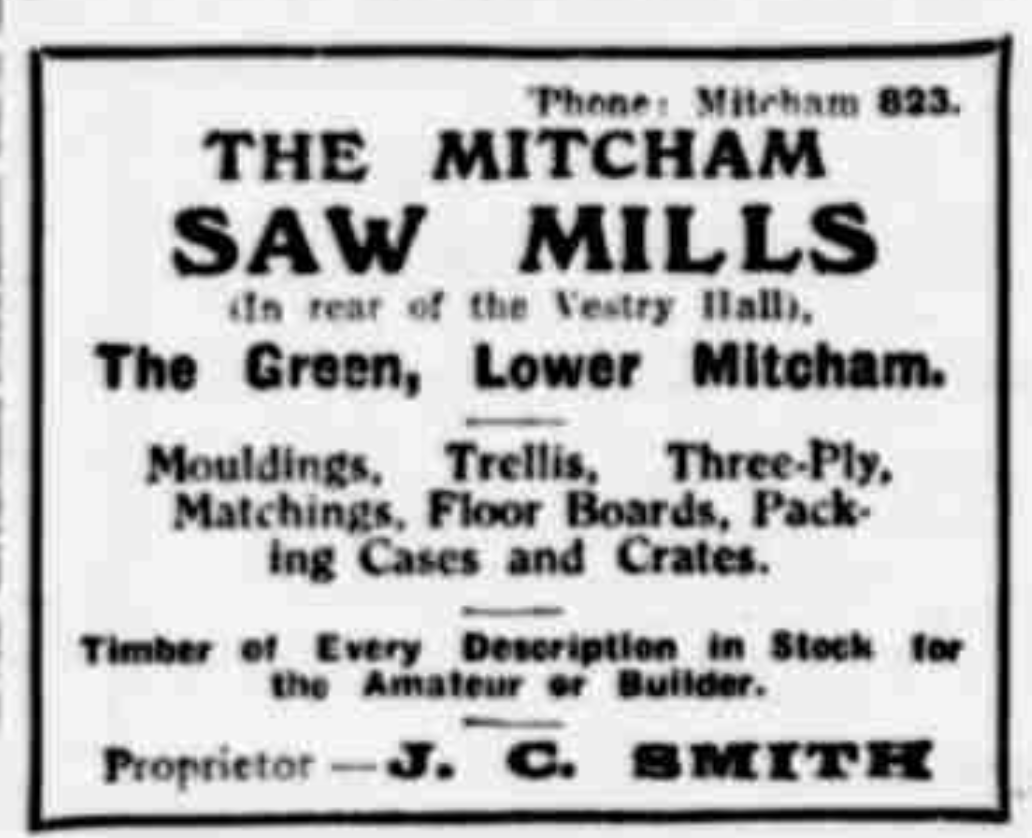 Mitcham Saw Mills | Mitcham History Notes